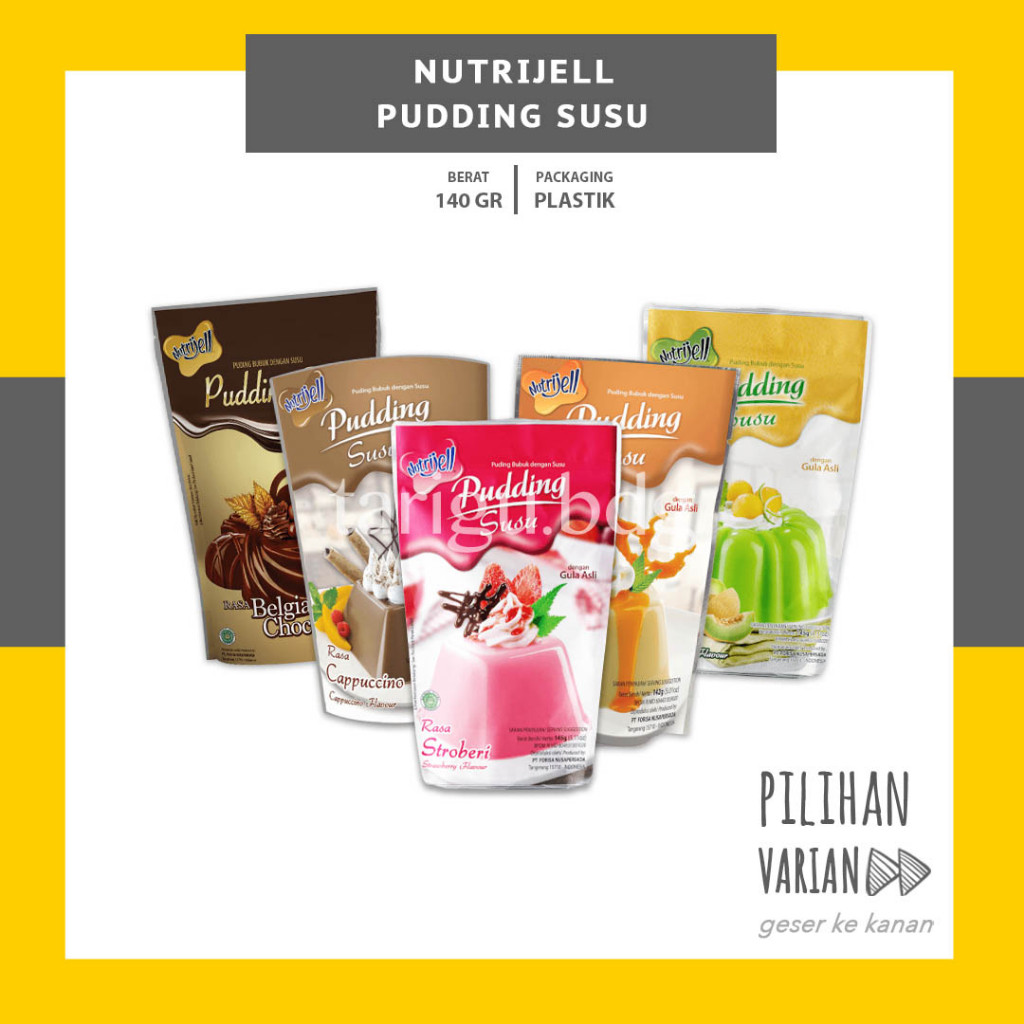 Jual Sensasi Lezat Pudding Nutrijell Aneka Rasa - Puding Coklat Caramel ...