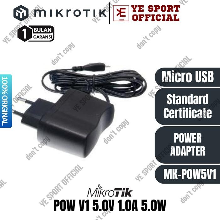 Jual Mikrotik Power Adaptor 5V 1A V2 Original A0088 | Shopee Indonesia