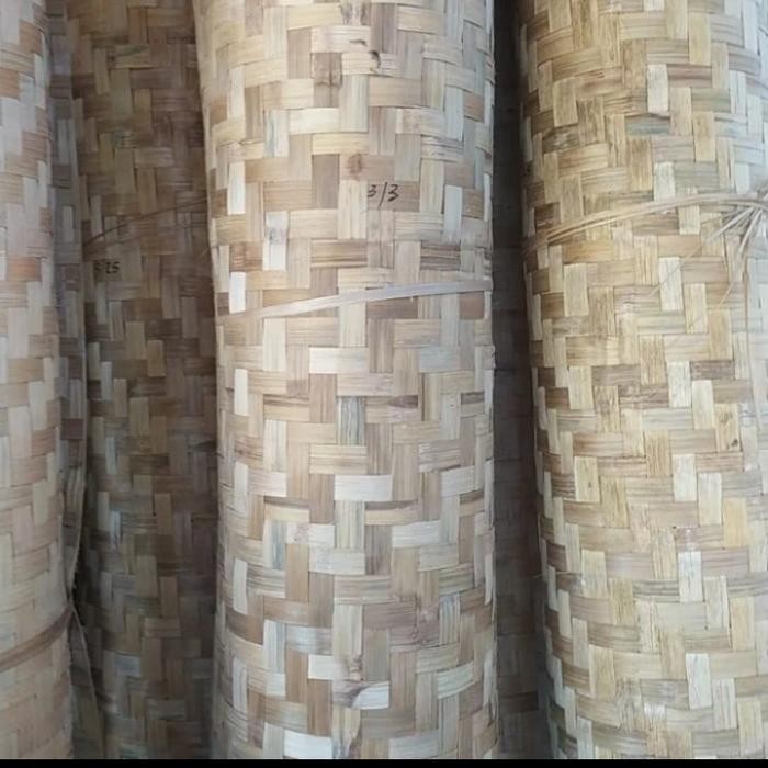Jual Stok Baru bilik bambu anyaman polos 2x3m - bilik bambu polosan ...