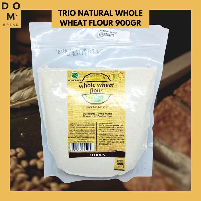Jual Tepung Gandum Halus Trio Natural (Whole Wheat Flour) 900 GR ...