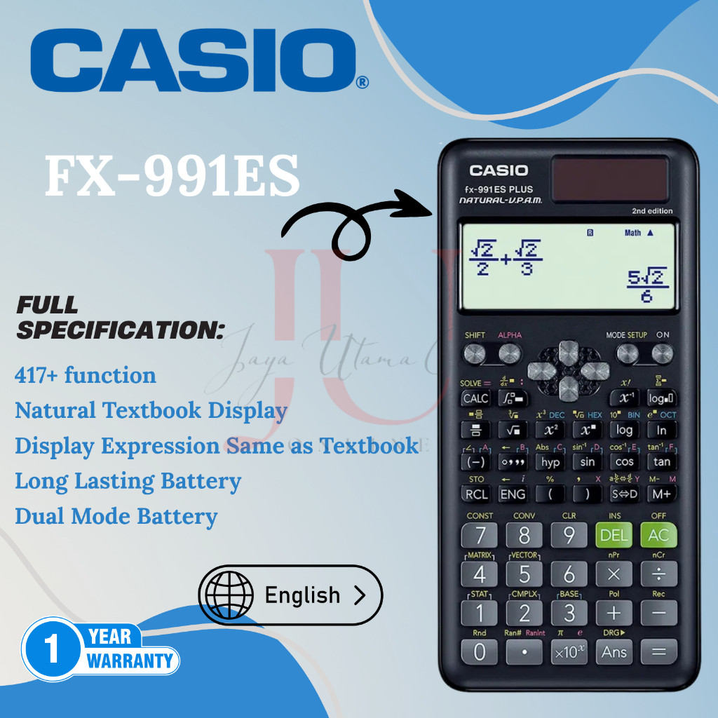 Jual KALKULATOR CASIO FX 991 ID PLUS / FX 991 ES PLUS BLACK BLUE PINK ...
