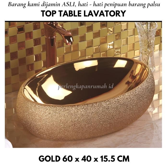 Jual PREMIUM WASTAFEL KERAMIK SET CUCI TANGAN GOLD EMAS ANTIK KLASIK ...