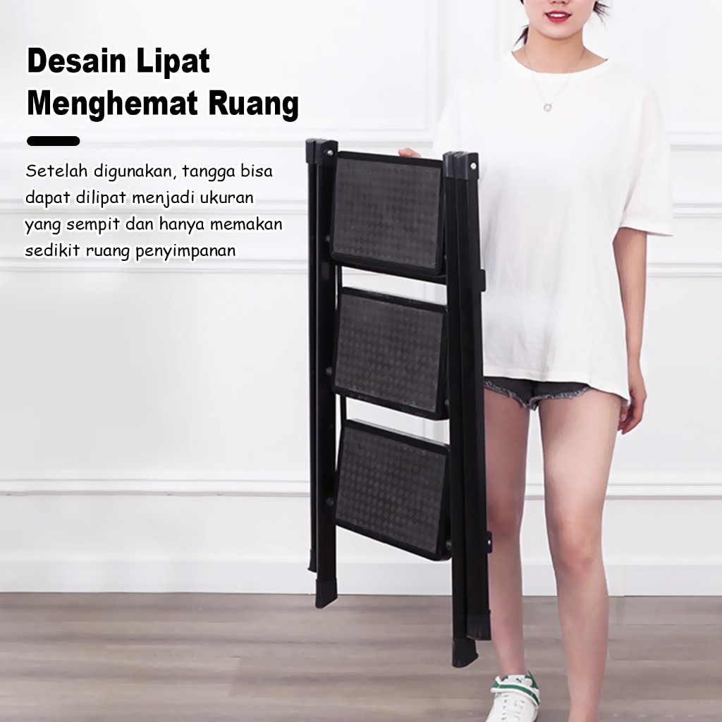 Jual COD Tangga 3 Dan 4 Step Tangga Lipat Multifungsi Lipat Tangga Besi ...