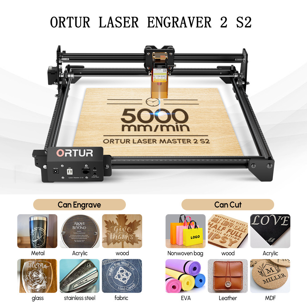 Jual ORTUR Desktop Pengukir Laser Sumbu Y Rol Putar Mesin Pemotong ...