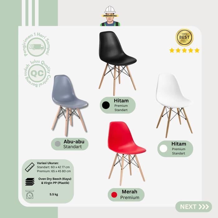 Jual Kursi Cafe/Kursi Milenial/Eames Chair/Kursi Eames Aesthetic gjah ...