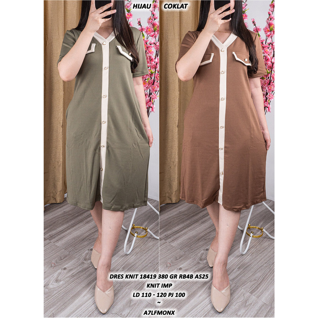 Jual DRES KNIT 18419 380 GR RB4B AS25 #ReadyStock #LangsungDiORDER ...