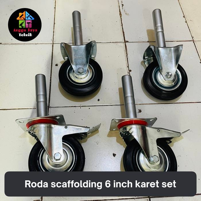 Jual Roda scaffolding 6 inch / steger / perancah / stager / castor 1 ...
