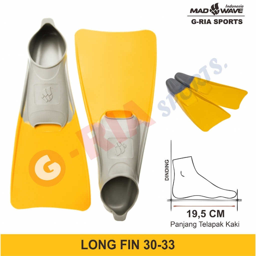 Jual VIVE! Mad Wave Long Fin Standar Pemula Size 30-33 ( Kaki Katak ...