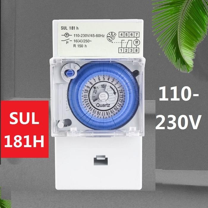 Jual Timer Analog SUL181H Switch Switcher 24 Jam/H Panel Lampu Otoma ...
