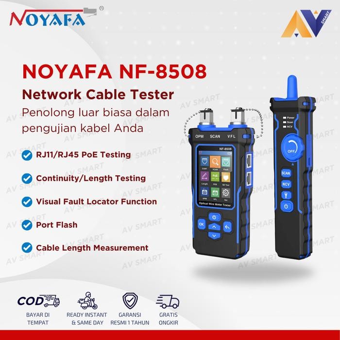 Jual NOYAFA NF-8508 NETWORK CABLE TESTER TRACKER LAN OPTICAL POWER ...