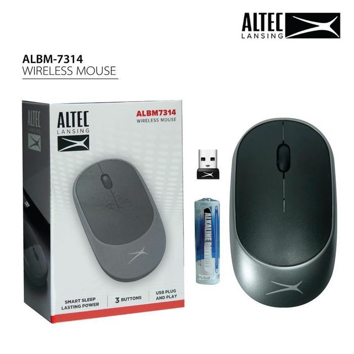 Jual Laptrix- Altec Lansing Mouse Wireless Albm7314 Silver Silent ...