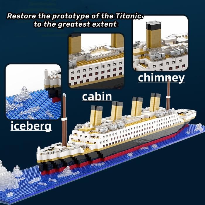 Jual GAI LELE Bricks Titanic Nano Block Titanic Kapal Bricks Titanic ...