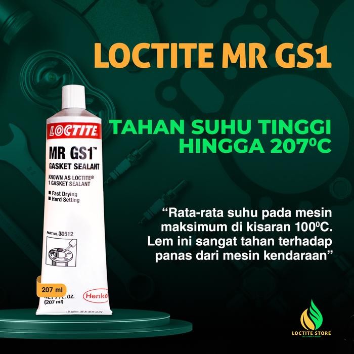 Jual LEM GASKET SEALANT UNTUK PACKING HEAD LOCTITE MR GS1 207ML ...