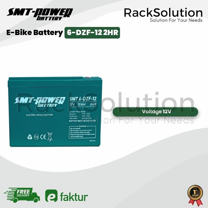 Jual Battery Aki Kering 12V 12AH Baterai Sepeda Listrik E-Bike SMT 6 ...