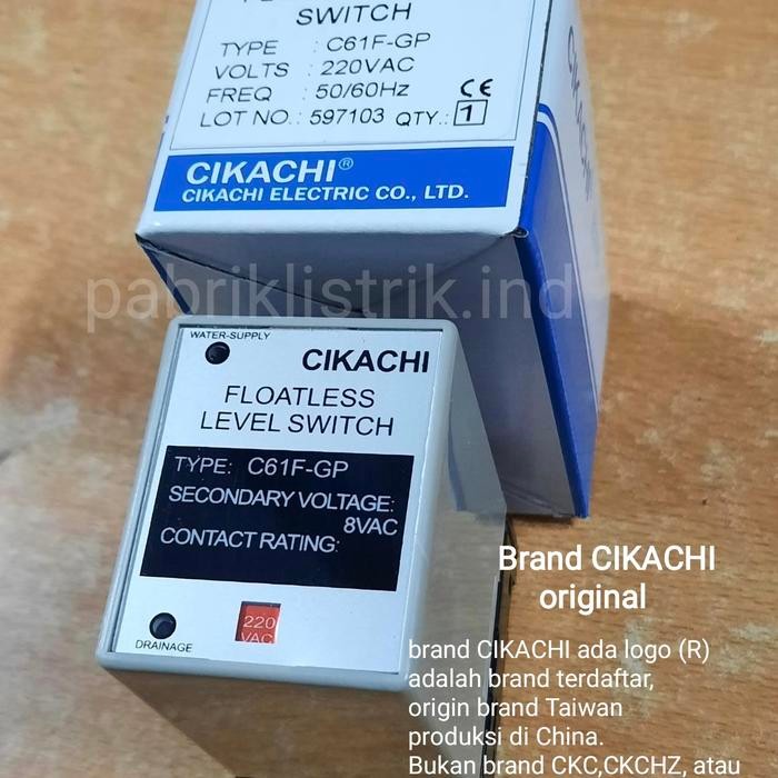 Jual FLOATLESS LEVEL SWITCH WATER LEVEL CONTROL C61F GP CKC CIKACHI 61F ...