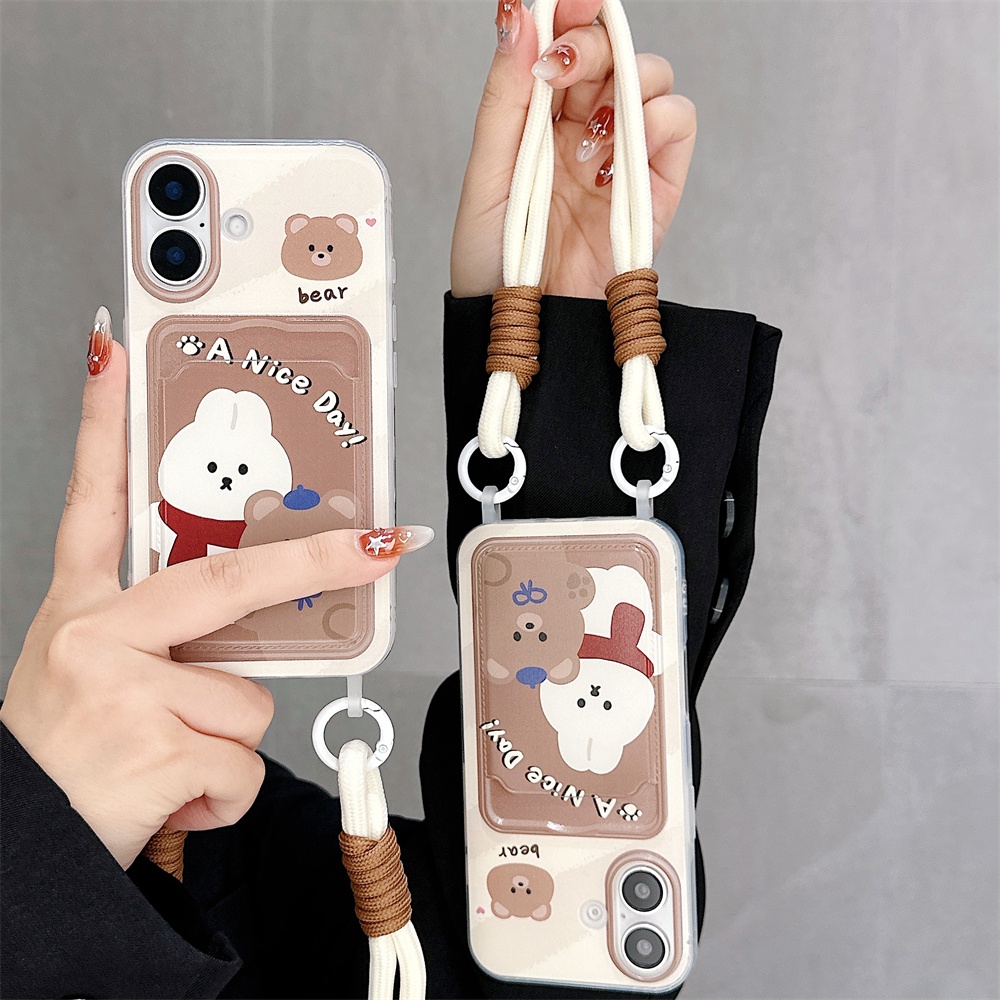Jual Sederhana Bear Tali Candy Casing Hp Oppo A60 A57 A15 A33 A9 A5 2020 A77S A15S A16E A12 A5S ...