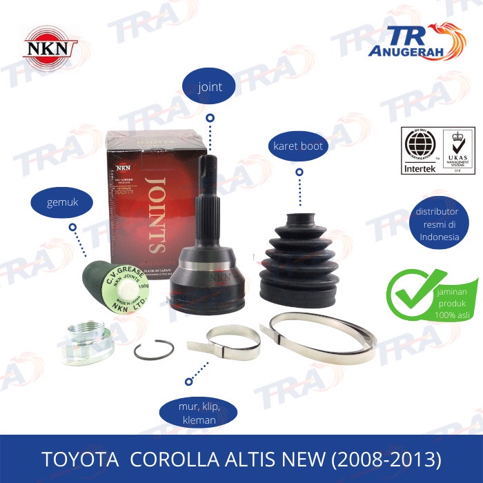 Jual Cv Joint As Roda Luar Dalam Kanan Kiri Nkn Japan Corolla Altis New | Shopee Indonesia