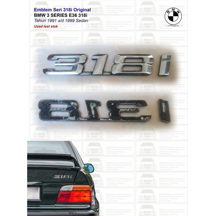 Jual Emblem Seri 318I Original Bmw 3 Series E36 318I M40 M43 Engine ...