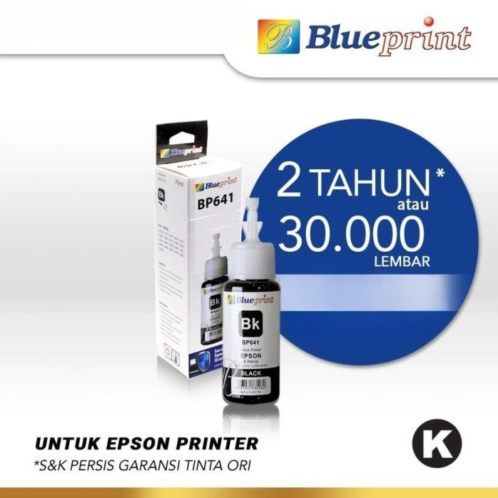 Jual TINTA EPSON 664 BLUEPRINT REFILL FOR PRINTER EPSON 70ML - BLACK | Shopee Indonesia