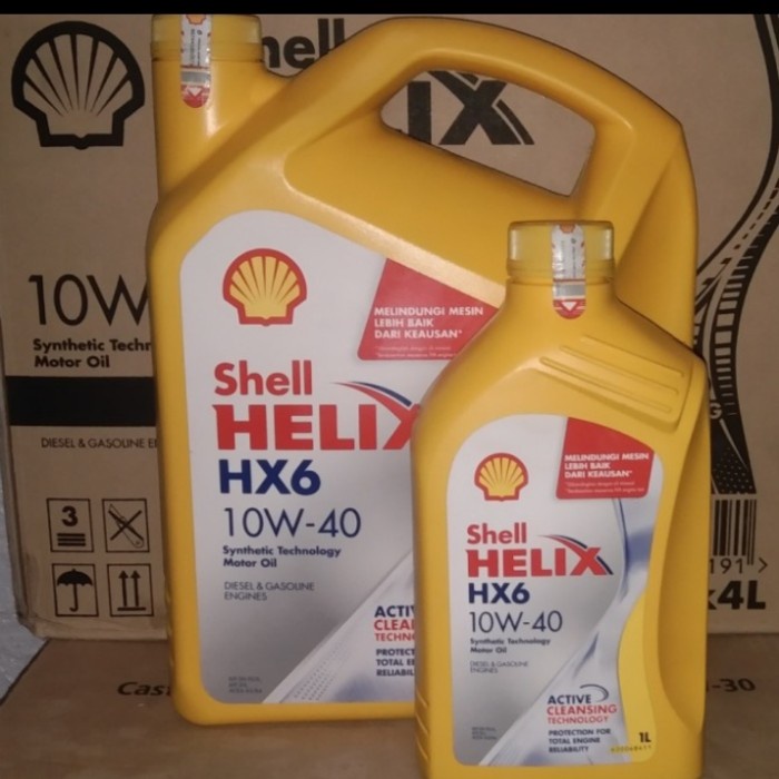 Jual Shell Helix Hx6 10W - 40 Paket 5Liter | Shopee Indonesia