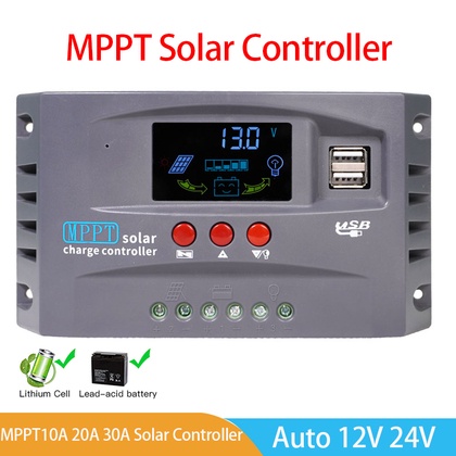 Jual Solar Charge Controller MPPT 10A Pengatur Daya Panel Surya 12V/24V ...