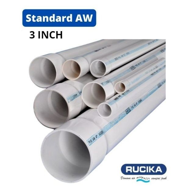 Jual Pipa Pralon PVC RUCIKA standard(STD) AW ukuran 3" inch | Shopee ...