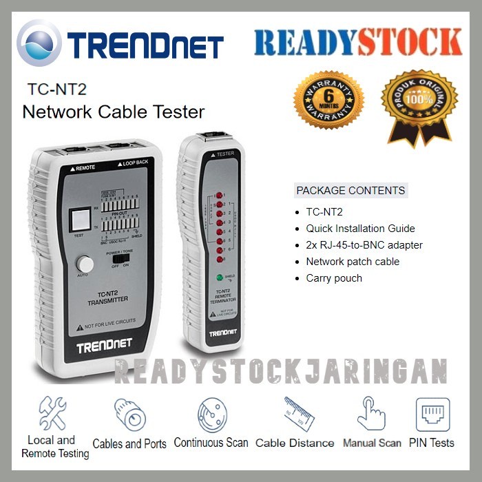 Jual Trendnet Tc-Nt2 Kable Lan Tester Lan Kabel Tester Lan Cable Tester ...
