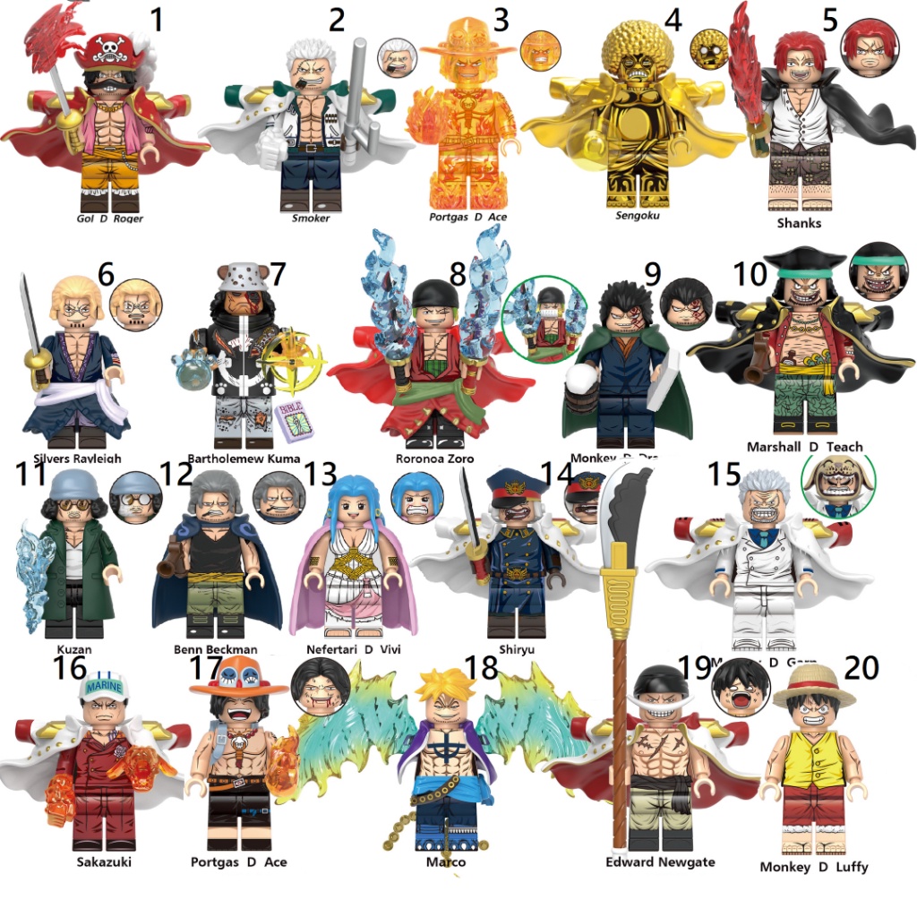 Jual One Piece Gold D Roger Silver Rayleigh Bartholomew Kuma Smoker ...