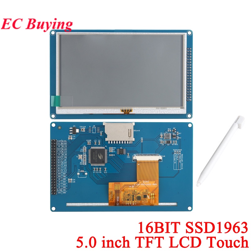 Jual MEPI 5 inch 5.0" 800*480 TFT LCD HD Color Resistive Touch Screen Display Module 16BIT ...