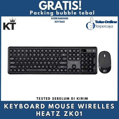 Jual Keyboard Mouse WIRELESS Heatz ZK01 Wireless Keyboard SUPORT ARABIC ...