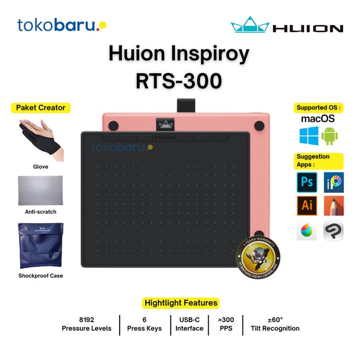 Jual Huion Inspiroy RTS-300 Pen Tablet Drawing Education | Shopee Indonesia