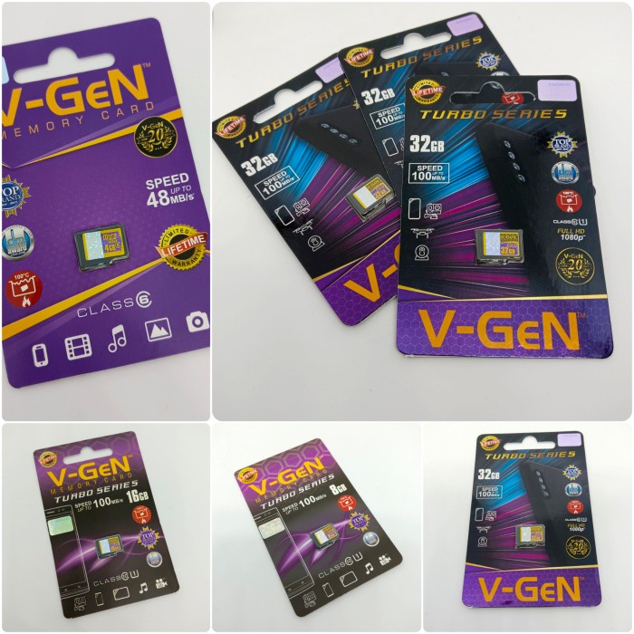Jual Memori Card Vgen 64Gb, 128Gb, 256Gb, 512Gb - Class10 Kartu Sd Vgen ...