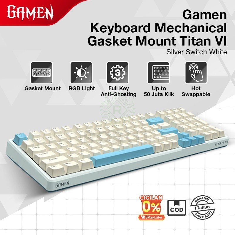 Jual GAMEN Titan VI Mechanical Gaming Keyboard 99 Keys Outemu Linear ...