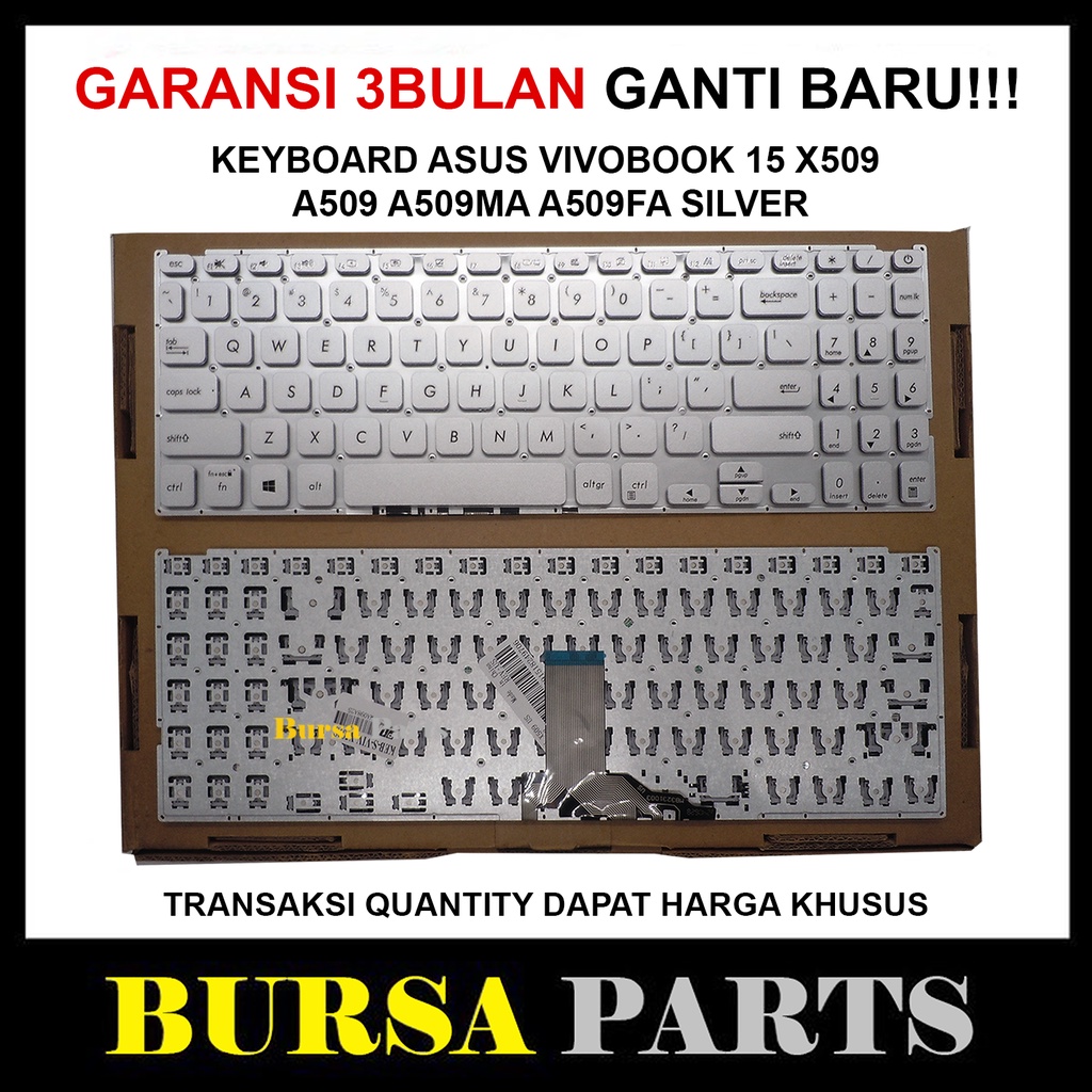 Jual Keyboard Asus Vivobook 15 x509 a509 a509ma a509fa Silver | Shopee ...