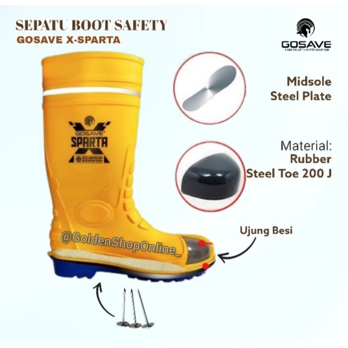 Jual SALE !!! GOSAVE SEPATU SAFETY BOOT SPARTA - X READYY | Shopee ...