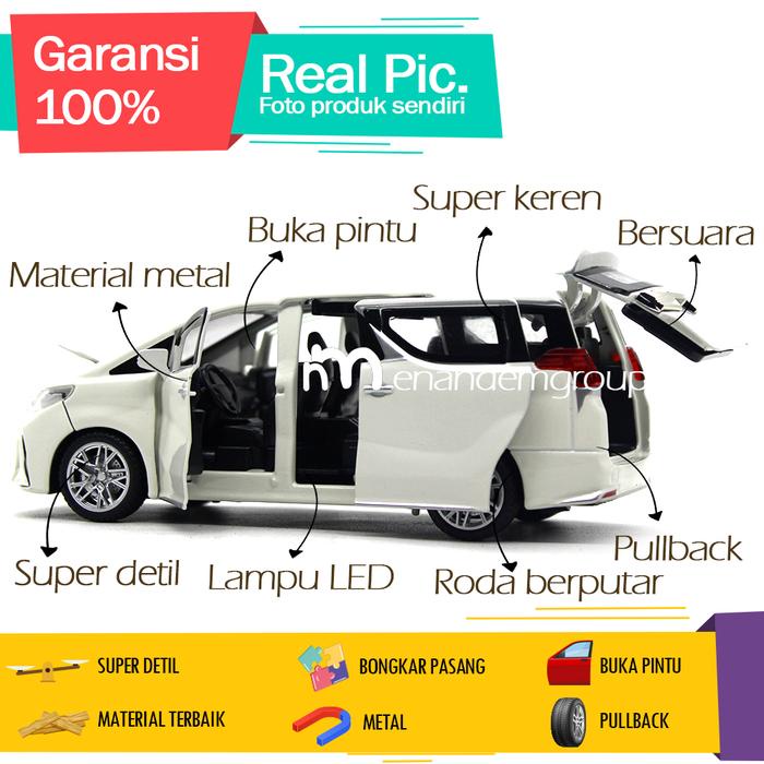 Jual ready stok diecast miniatur mainan mobil mpv toyota lexus alphard ...
