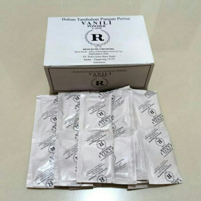 Jual Ready Stok" Vanili R, Bubuk Vanili 1 Box Isi 100 Pcs Sachet ...