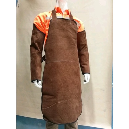 Jual Apron safety dada lengan kulit untuk las set murah | Shopee Indonesia