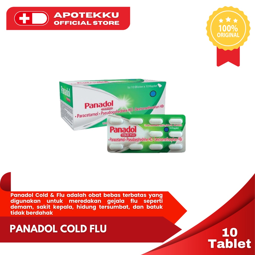 Jual PANADOL COLD FLU@100 TAB | Shopee Indonesia