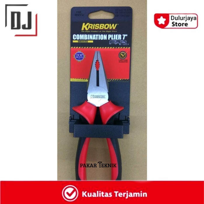 Jual Tang Kombinasi Merah / Combination Plier Red 7" Krisbow | Shopee ...