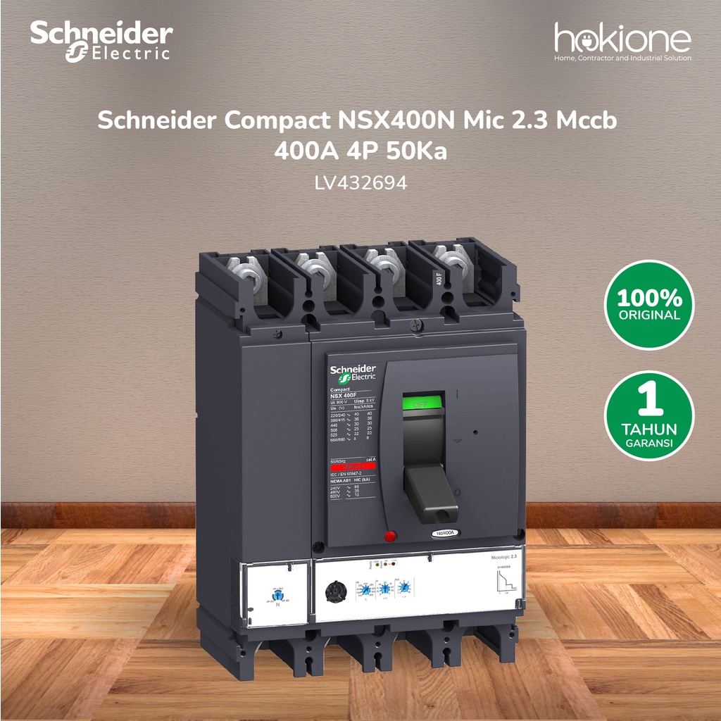 Jual Schneider Compact NSX400N MCCB Micrologic 2.3 400A 4P 50kA - LV432694 | Shopee Indonesia