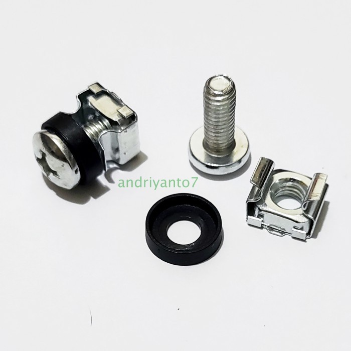 Jual promoHebatGan- M6 Cage Nut Rackmount Cagenut Baut Rak Server ...