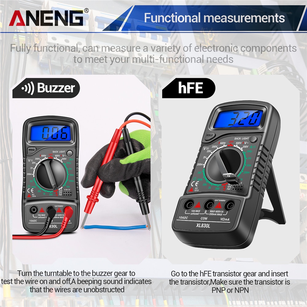 Jual ANENG XL830L Digital Multimeter Esr Meter Testers Automotive ...