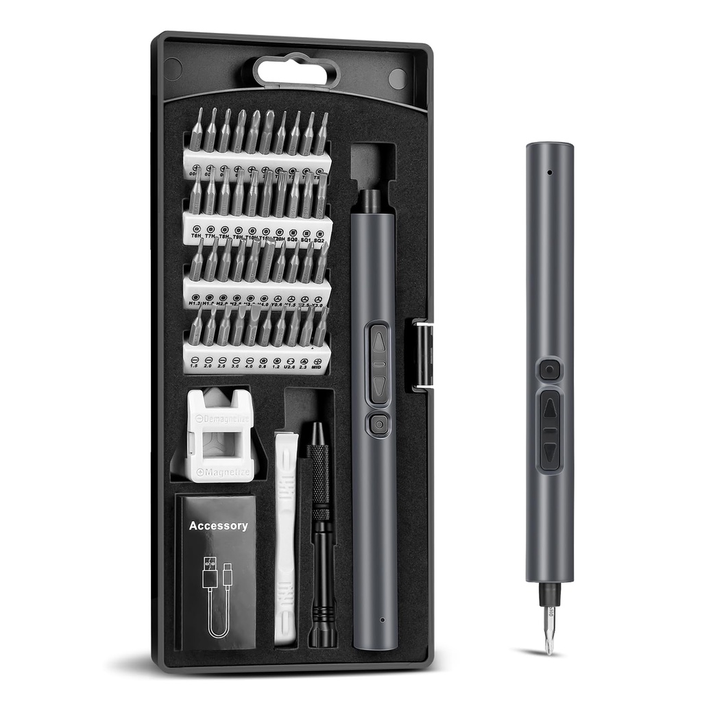 Jual Precision Electric Screwdriver Set with 40 Magnetic Drill Bits 3 ...