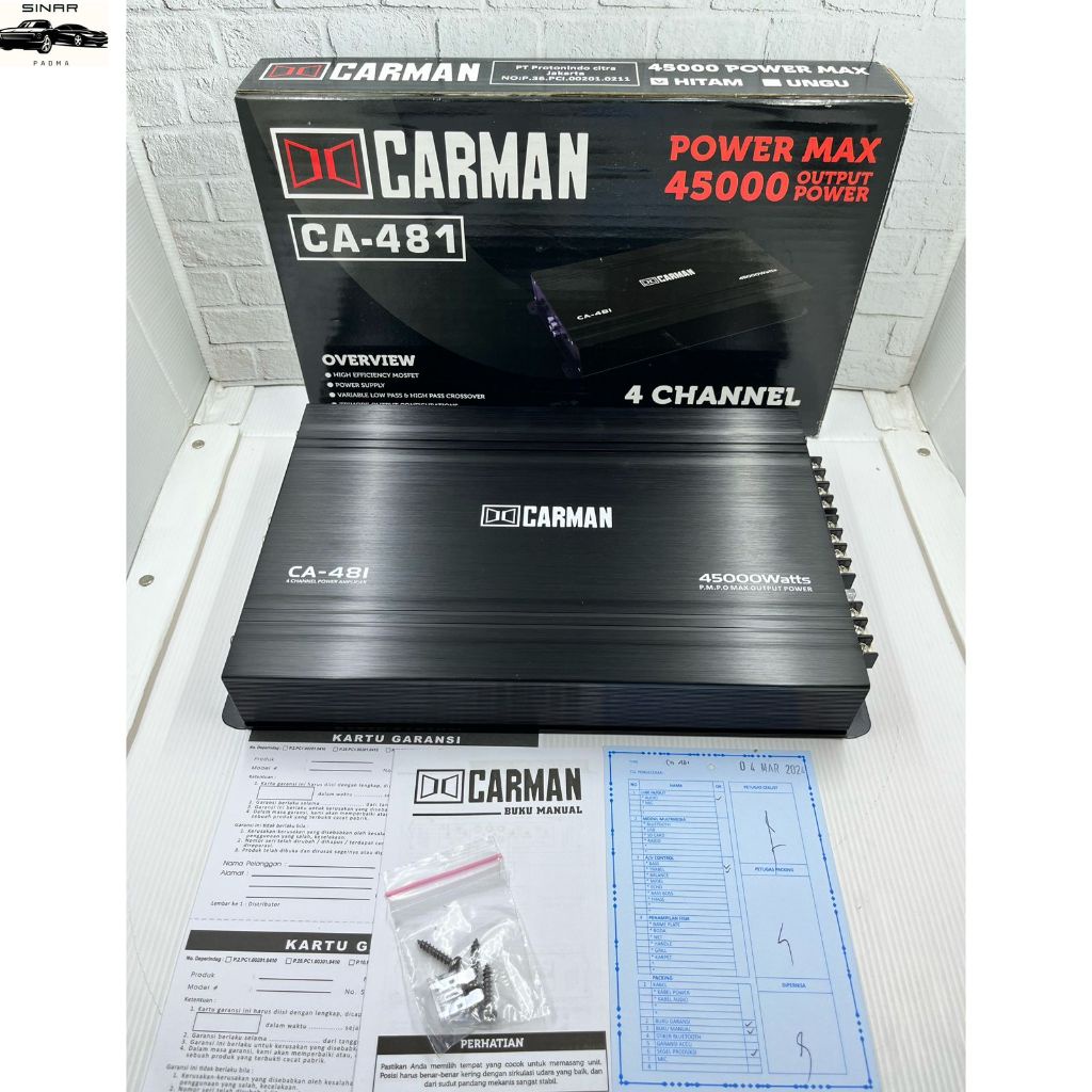 Jual Power Amplifier 4 Channel Carman CA-481 Mosfet 45000Watt | Shopee ...