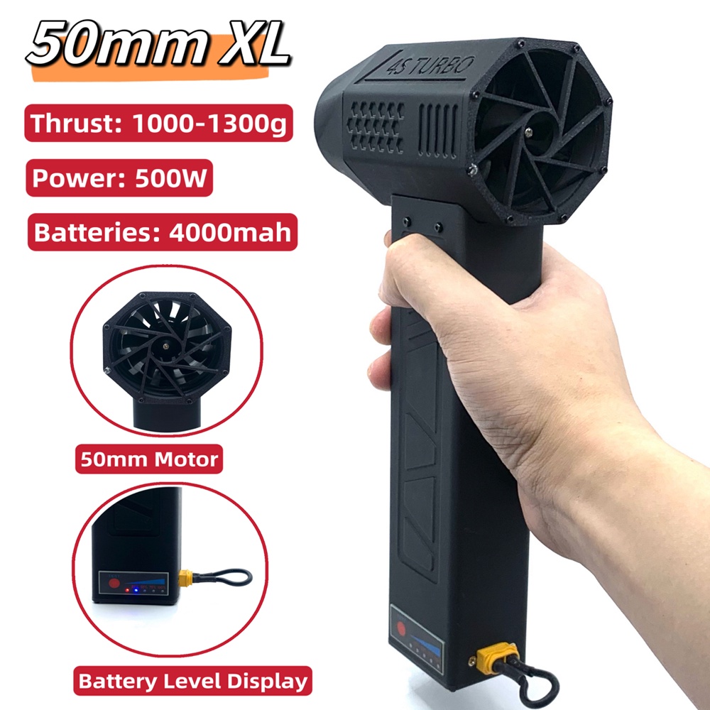 Jual 500W Handheld Jet Fan 50mm Brushless Motor 60A Powerful Ducted ...