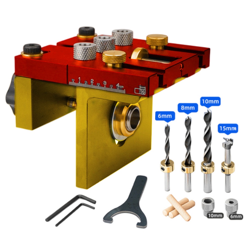 Jual 3 In 1 Dowelling Jig Kit Adjustable Pocket Hole Jig Woodworking ...