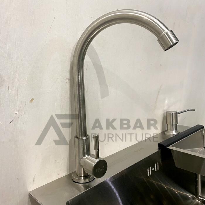Jual Sink Kitchen Premium Silver/ Wastafel Dapur/ Bak Cuci Lubang Besar ...