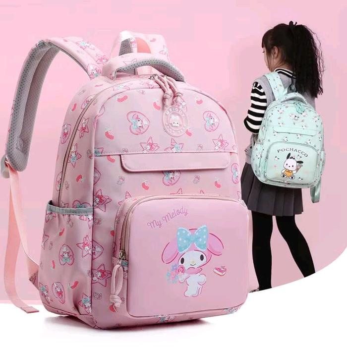 Jual Xile - Tas Sekolah Anak Perempuan Sd Smp Sma Motif Kuromi Cinnamoroll Pochacco Melody ...