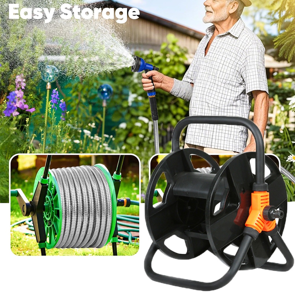 Jual diy hose reel portable water pipe storage rack single arm pipe ...